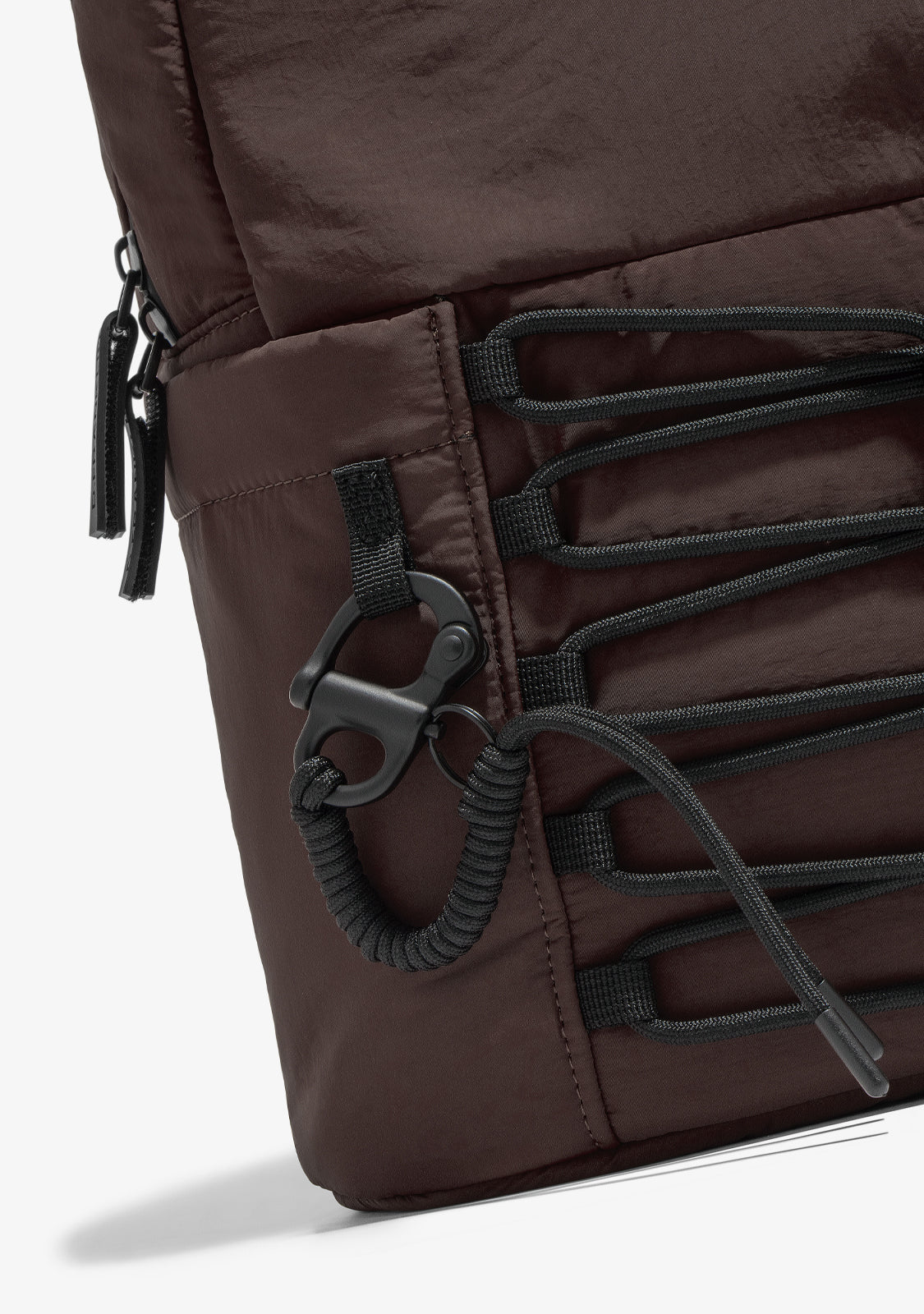 Multi Pocket Nylon Backpack Brown Xstore